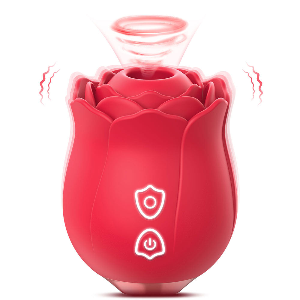 Rosebud Blowjob Vibrator with 10 Different Tapping Patterns – AlluriaToy